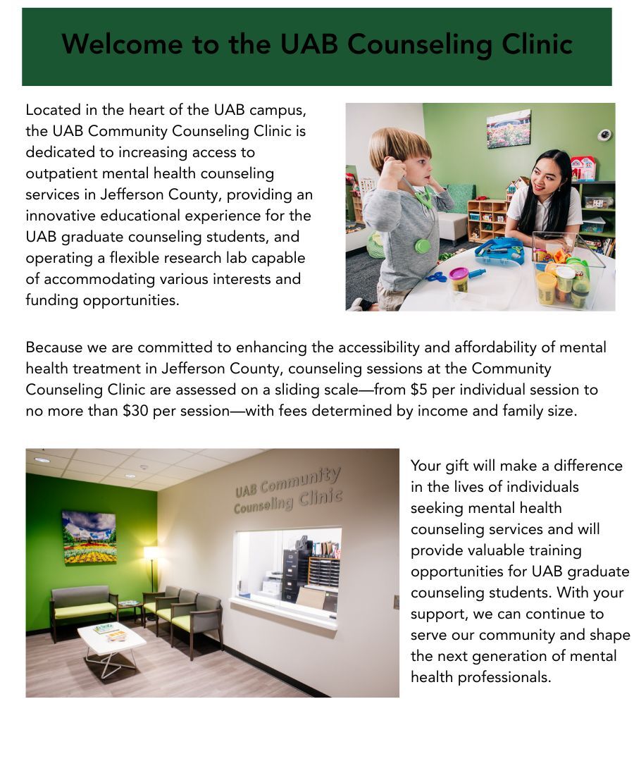 UAB Community Counseling Clinic · GiveCampus
