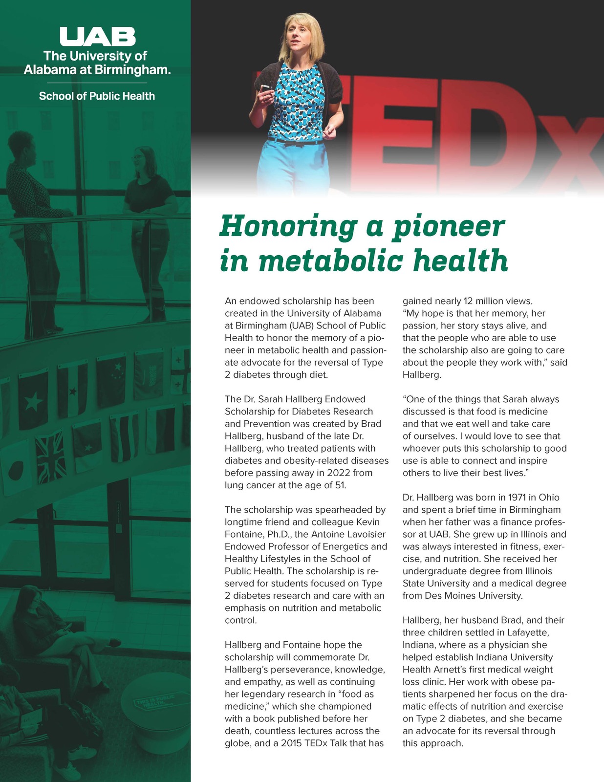 Dr. Sarah Hallberg Endowed Scholarship for Diabetes Research and ...