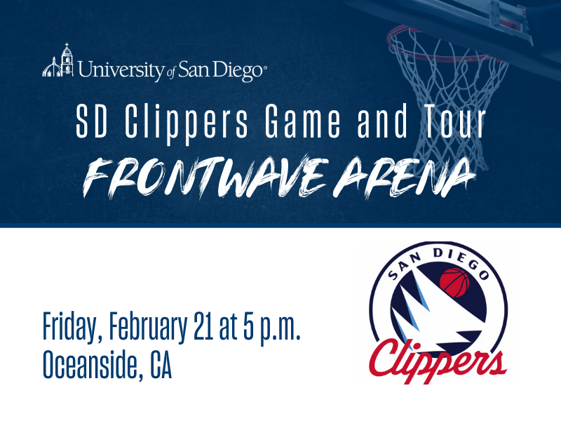 University of San Diego: SD Clippers Game and Tour at Frontwave Arena ...