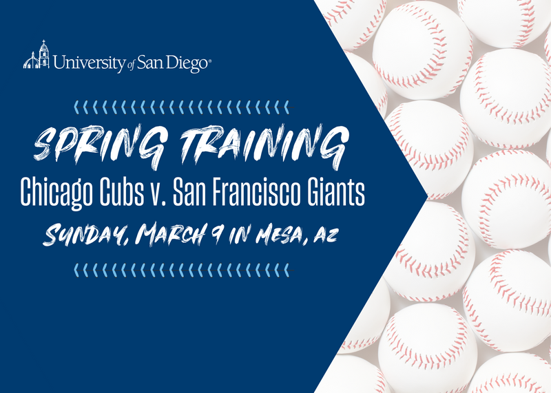 University of San Diego: Cubs vs. Giants Spring Training Game 2025 ...