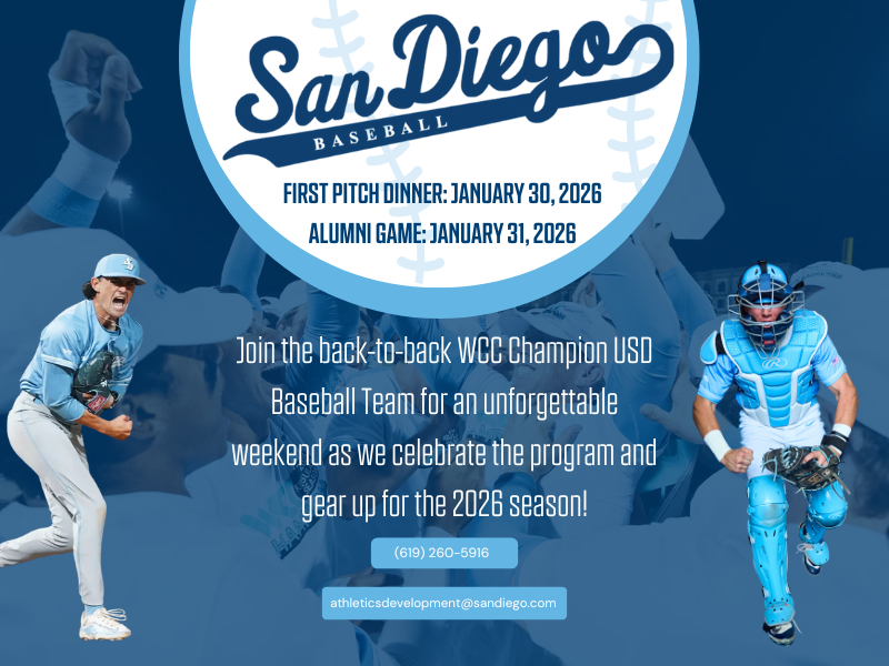 University of San Diego: USD Baseball First Pitch Dinner and Alumni ...